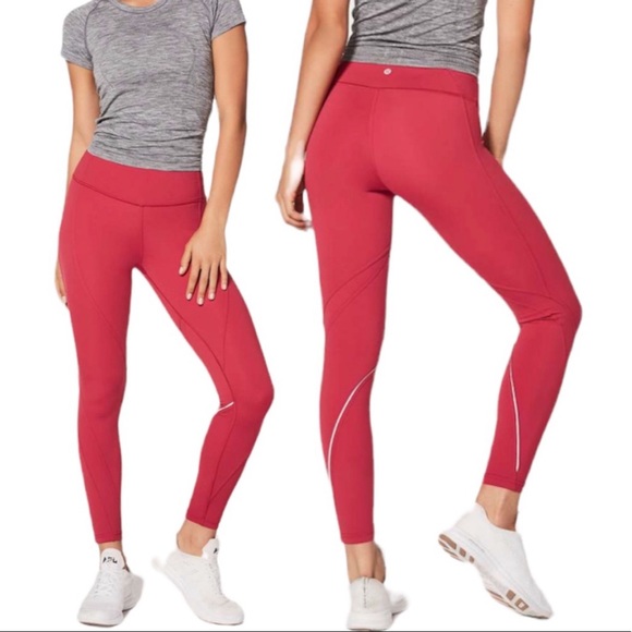 lululemon athletica | Pants & Jumpsuits | Red Lululemon Leggings | Poshmark